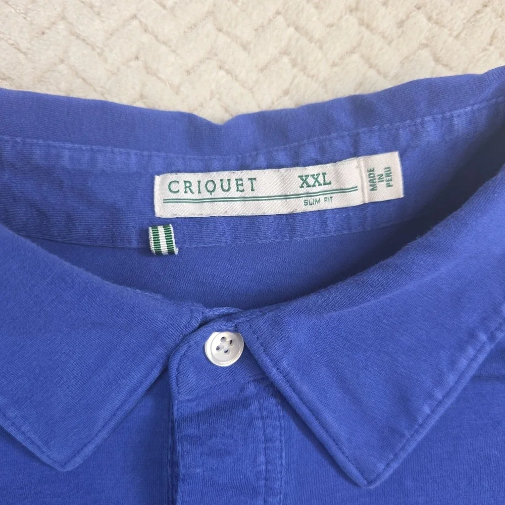 Criquet | Shirts | Criquet Mens Xxl Slim Fit Royal Blue Short Sleeve ...